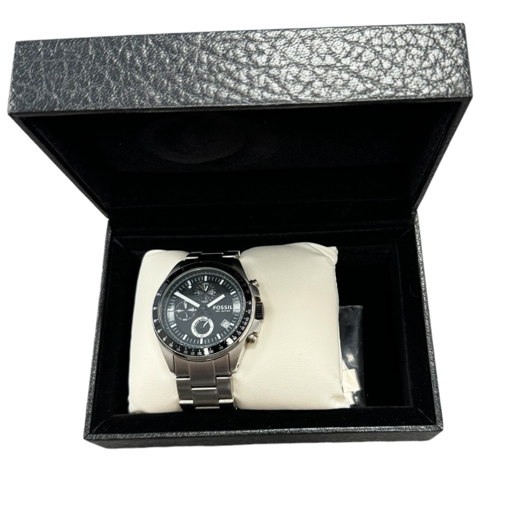 Pre-owned Fossil Men's CH2600 Decker Chronograph Stainless Steel Watch ...